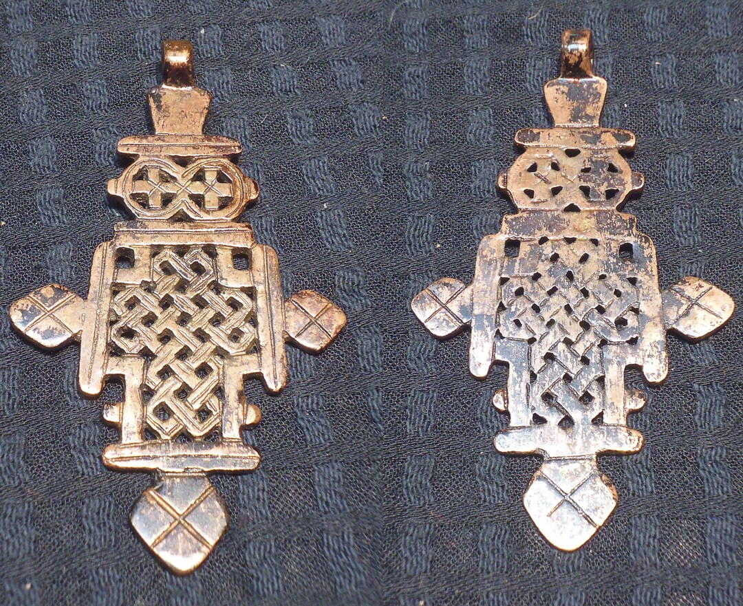 Ethiopian Copper Coptic Cross, Both Sides Shown, 84 X 45 Mm, (C30) - Etsy