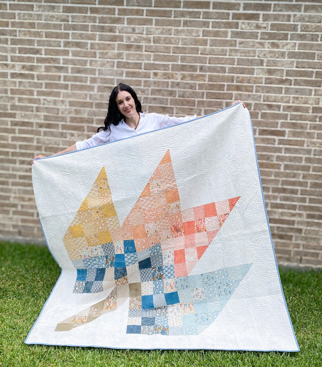 New England Quilt Pattern | Fall Leaf Quilt PDF | Layer Cake Friendly ...