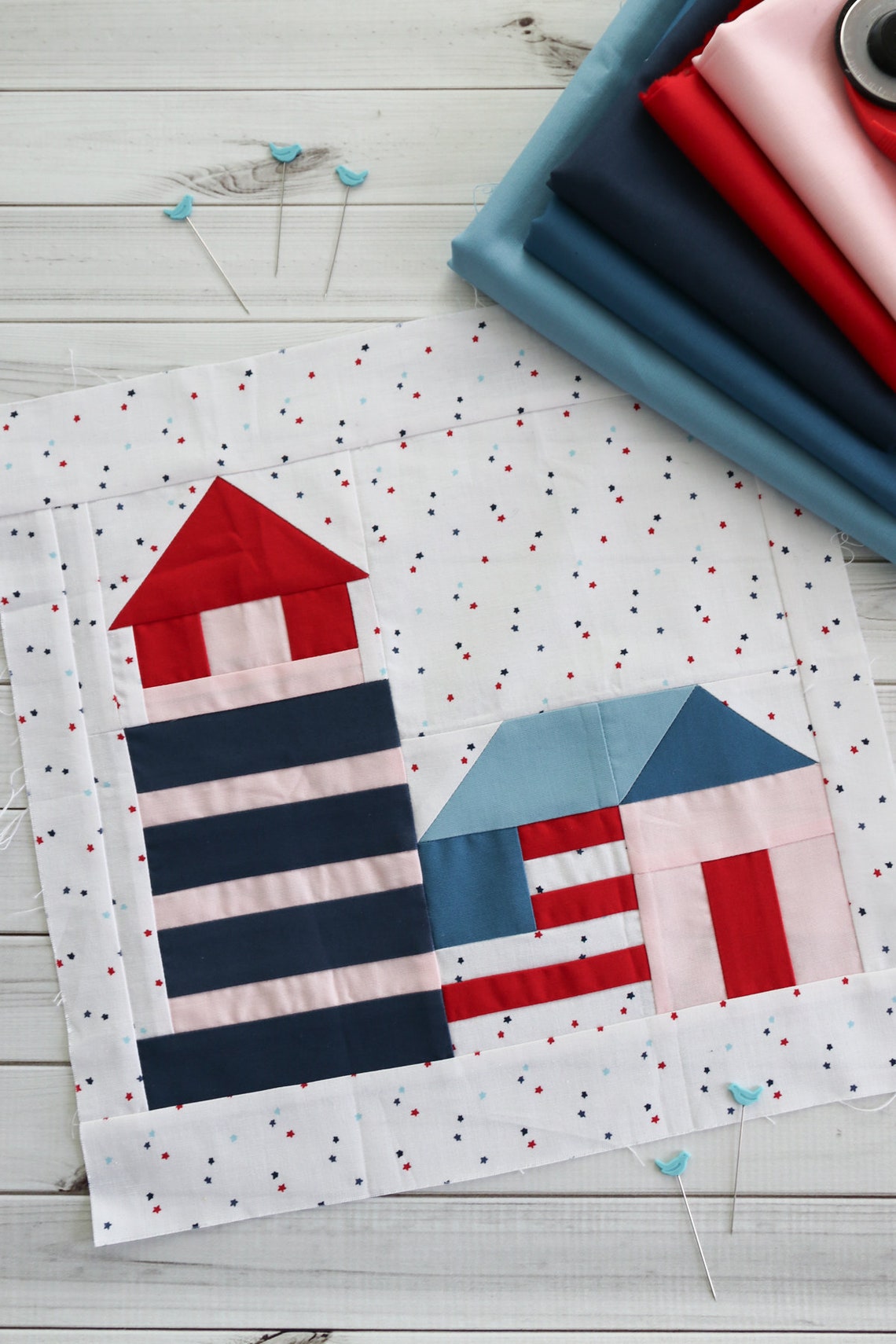 Lighthouse Quilt Block Summer Block Party Quilt Along 2024 - Etsy