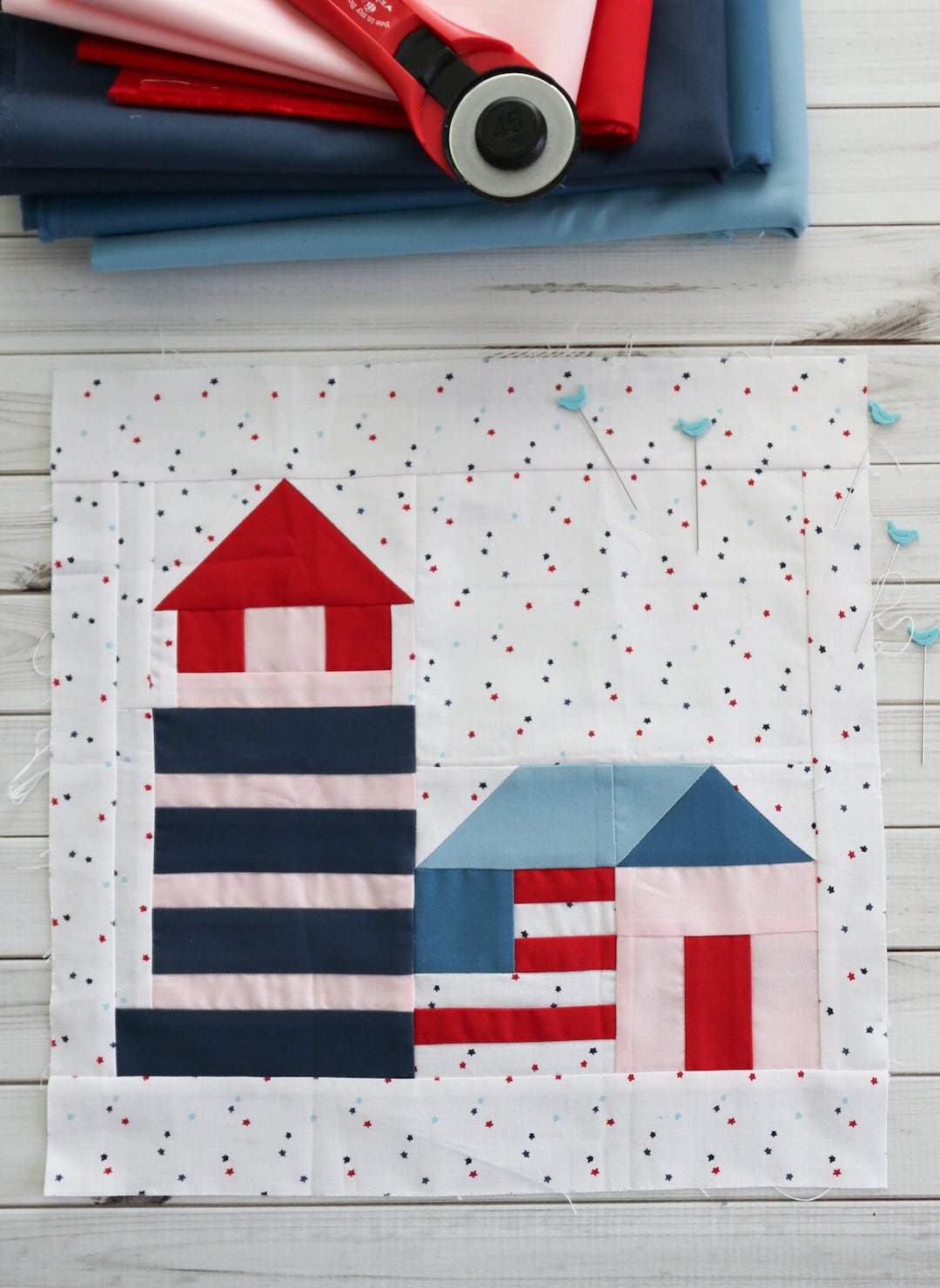 Lighthouse Quilt Block Summer Block Party Quilt Along 2024 - Etsy