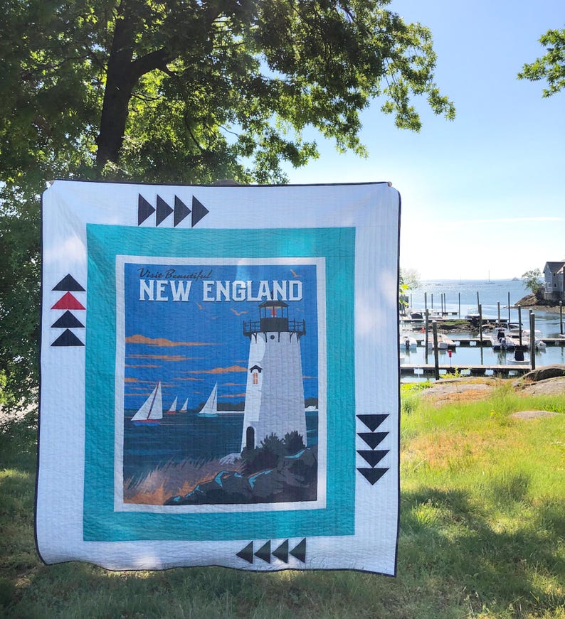 NYC Quilt Pattern PDF | Modern Quilt With Fabric Panel | New York City ...
