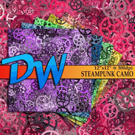 STEAMPUNK Camouflage / Camo Pattern 6 HIGH Resolution Color | Etsy