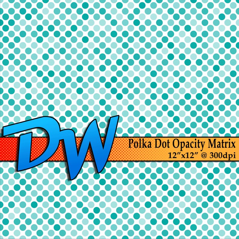 Polka Dot Opacity Matrix - 20 Different Color Sheets - High Resolution ...