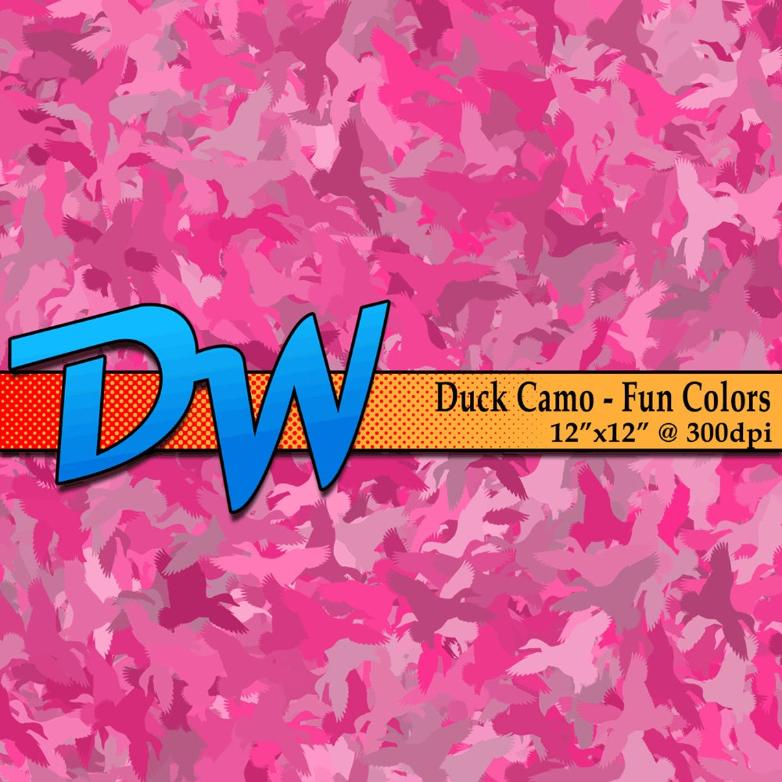 Duck Camouflage / Camo Fun Colors - Digital Paper - Deal on 12 High ...