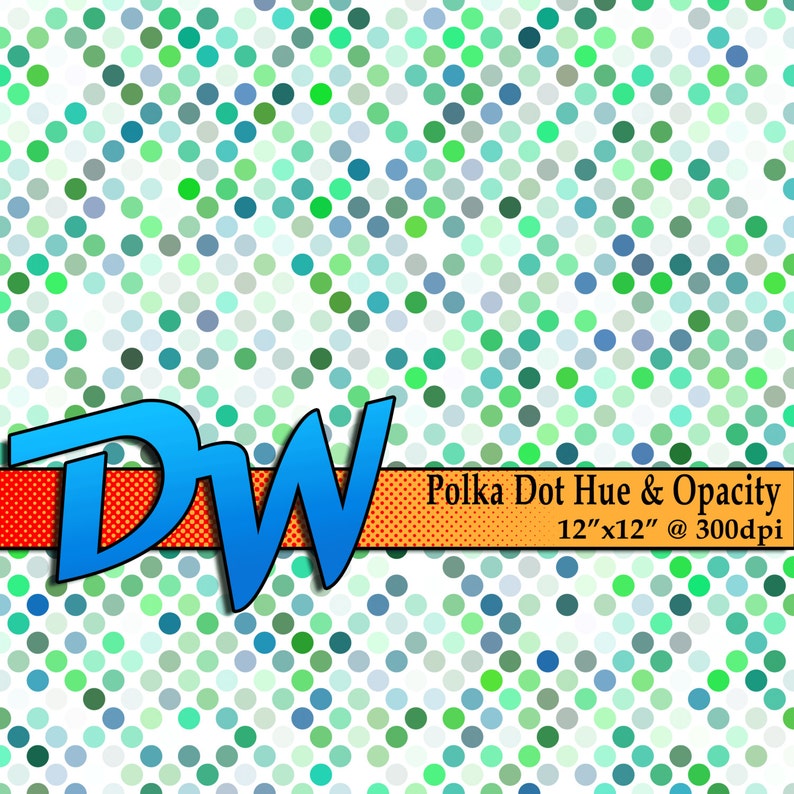 Polka Dot Hue & Opacity Matrix - 20 Different Sheets - High Resolution ...