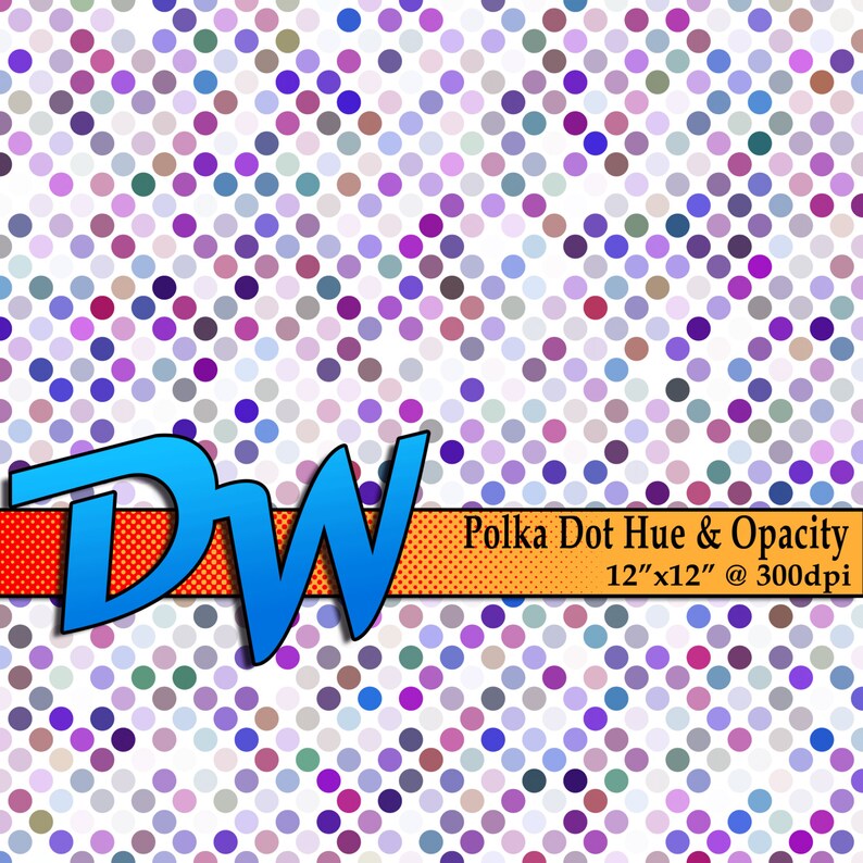 Polka Dot Hue & Opacity Matrix - 20 Different Sheets - High Resolution ...