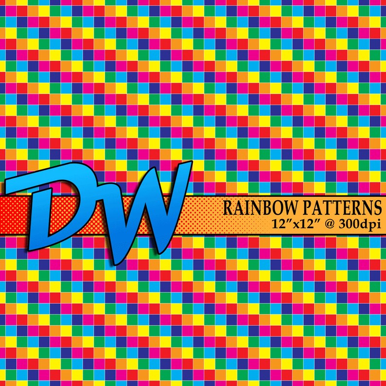 Rainbow Patterns - 8 Pack-chevron, Stars, Butterflies, Polka Dots ...