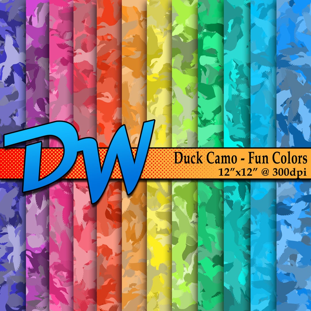 Duck Camouflage / Camo Fun Colors - Digital Paper - Deal on 12 High ...