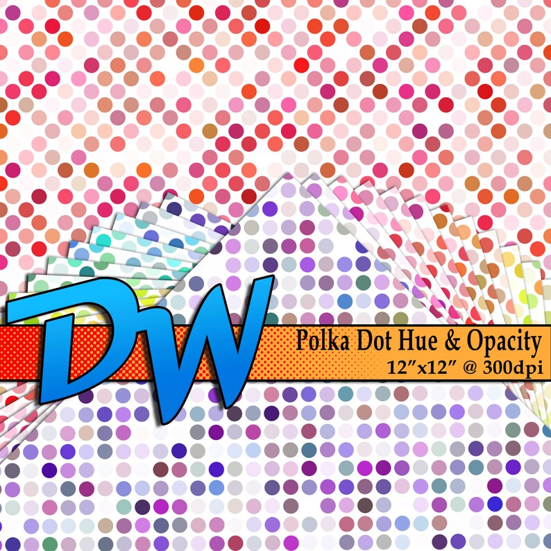 Polka Dot Hue & Opacity Matrix - 20 Different Sheets - High Resolution ...