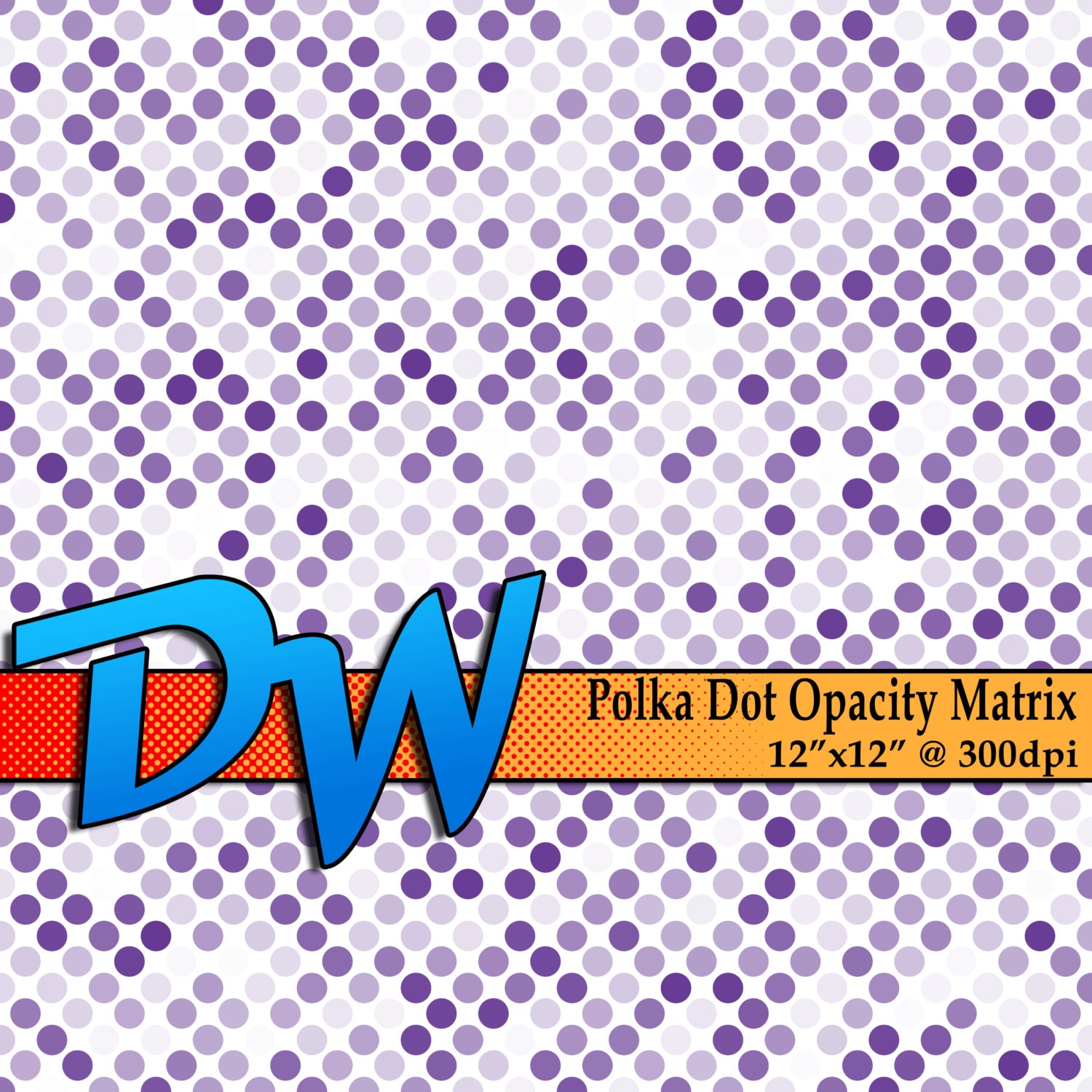 Polka Dot Opacity Matrix - 20 Different Color Sheets - High Resolution ...