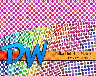 Polka Dot Opacity Matrix 20 Different Color Sheets High | Etsy