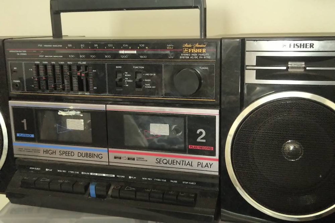 Fisher PH-W702 Vintage Boombox, Vintage Fisher High Speed Dubbing ...