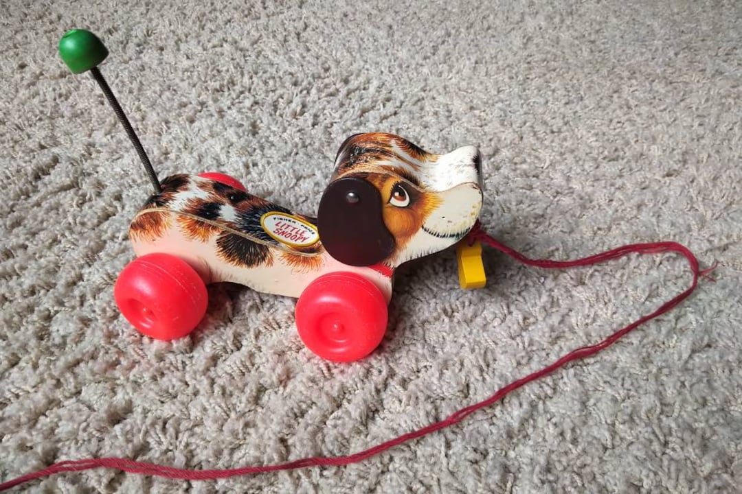 Snoopy Pull Toy, Vintage Fisher Price Lil' Snoopy Pull Toy, Antique Toys, 60s Fisher Price Toys ...
