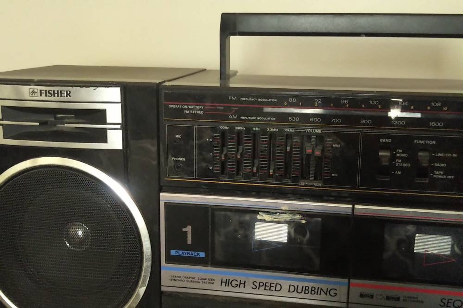 Fisher PH-W702 Vintage Boombox, Vintage Fisher High Speed Dubbing ...