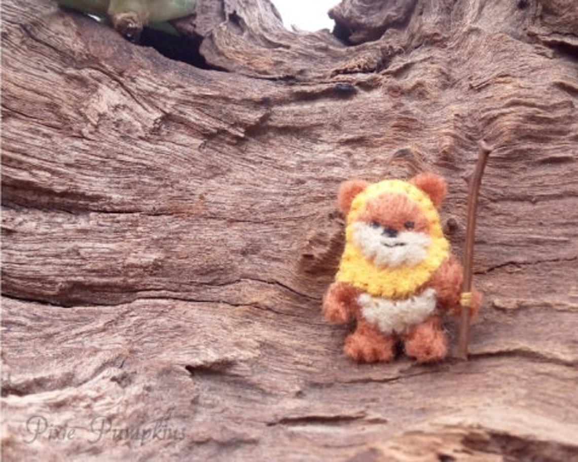 Miniature Felt Ewok Ewok Miniature Plush Tiny Felt Ewok - Etsy