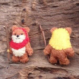 Miniature Felt Ewok, Ewok Miniature Plush, Tiny Felt Ewok, Felted ...