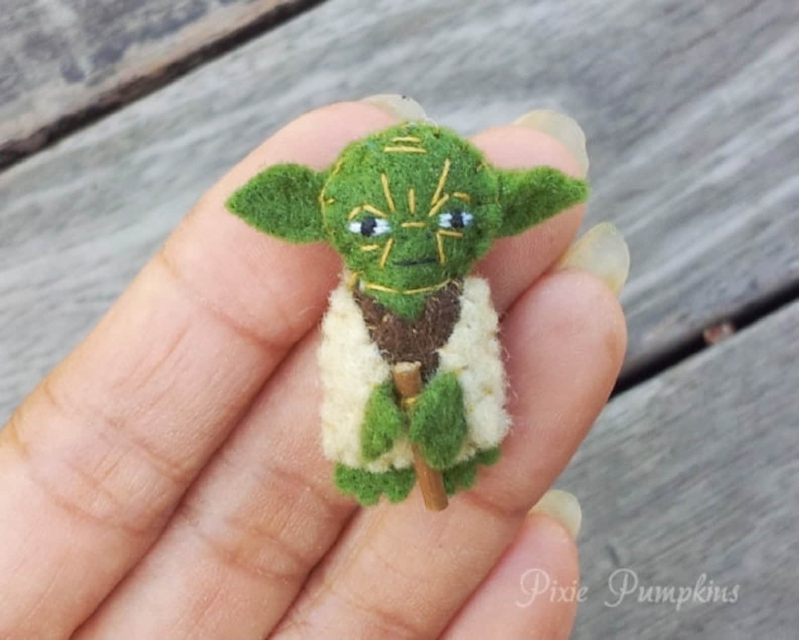 Star Wars Plush Toy Miniature Felt Yoda Yoda Stuffed Plush | Etsy