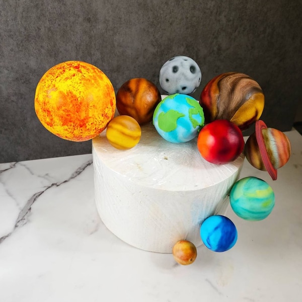 Solar System Cake Topper - Etsy