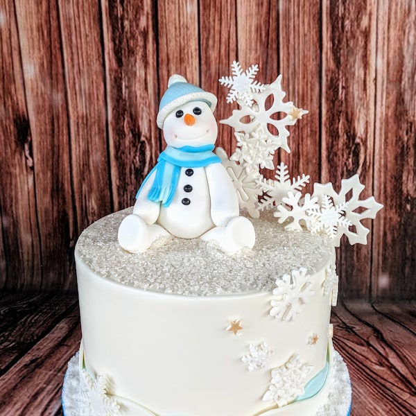 Snowman Cake Topper - Etsy