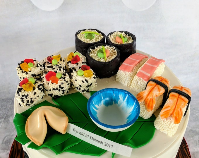 Fondant Sushi Edible Cake Topper/dessert Sushi - Etsy
