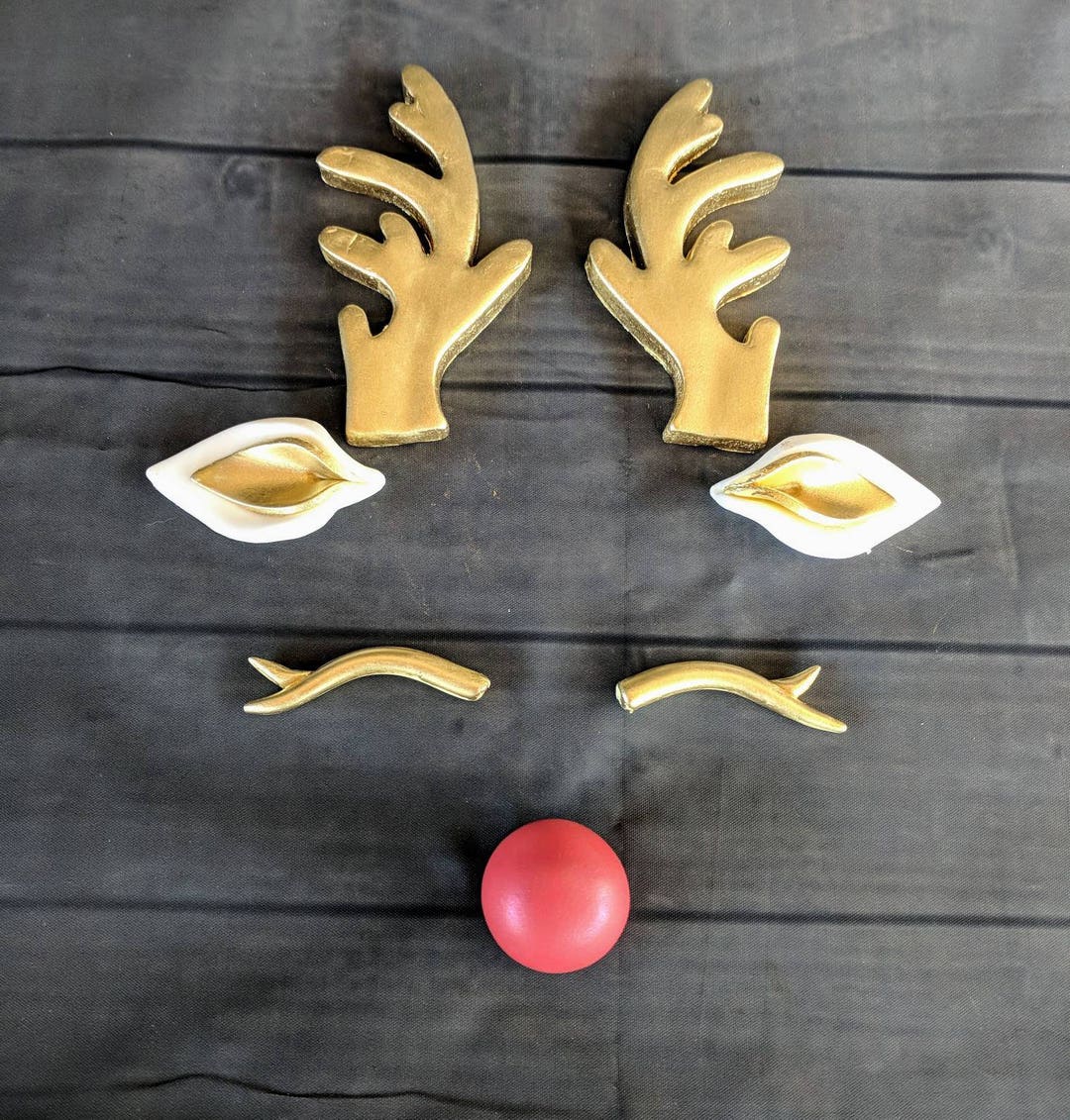 Fondant Reindeer Cake Topper Set - Etsy