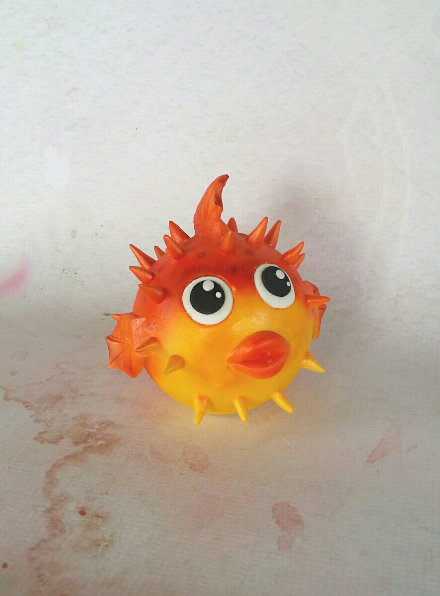Fondant Puffer Fish Cake Topper - Etsy