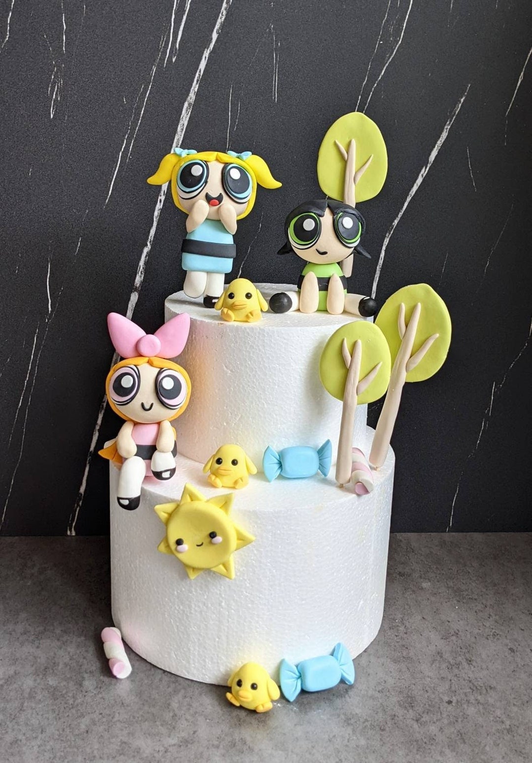 Fondant Superhero Girls Inspired Cake Topper - Etsy