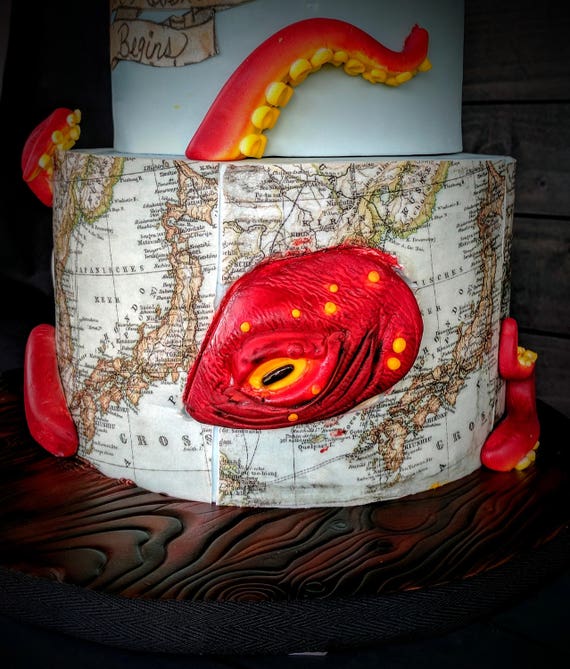 Fondant Octopus Cake Set/topper | Etsy