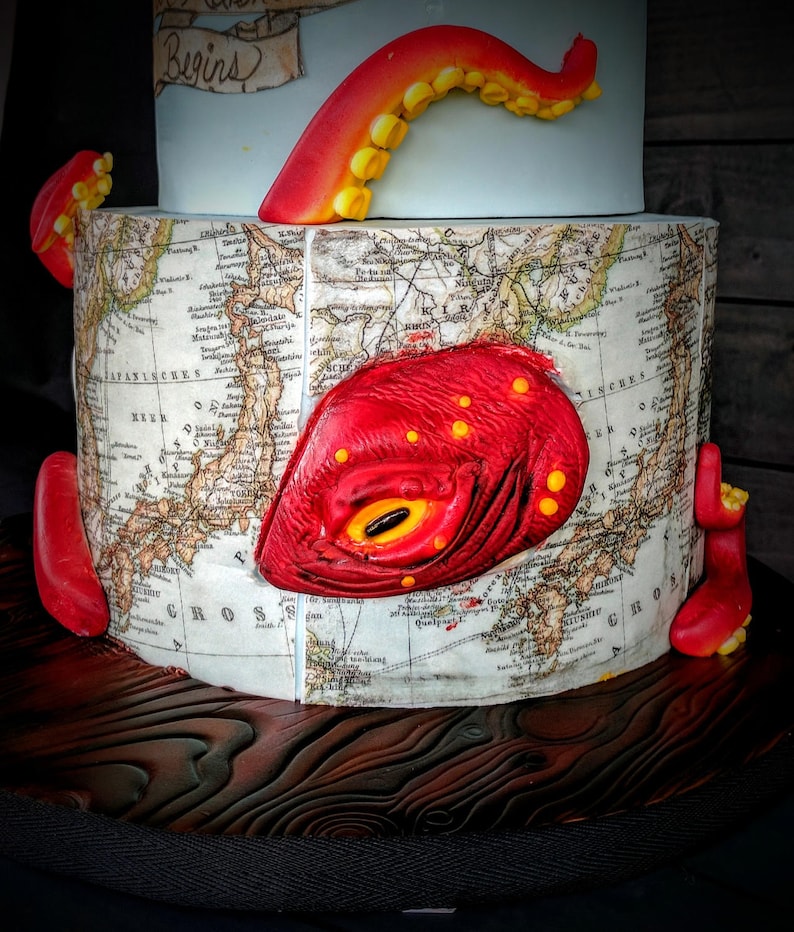 Fondant Octopus Cake Set/topper - Etsy