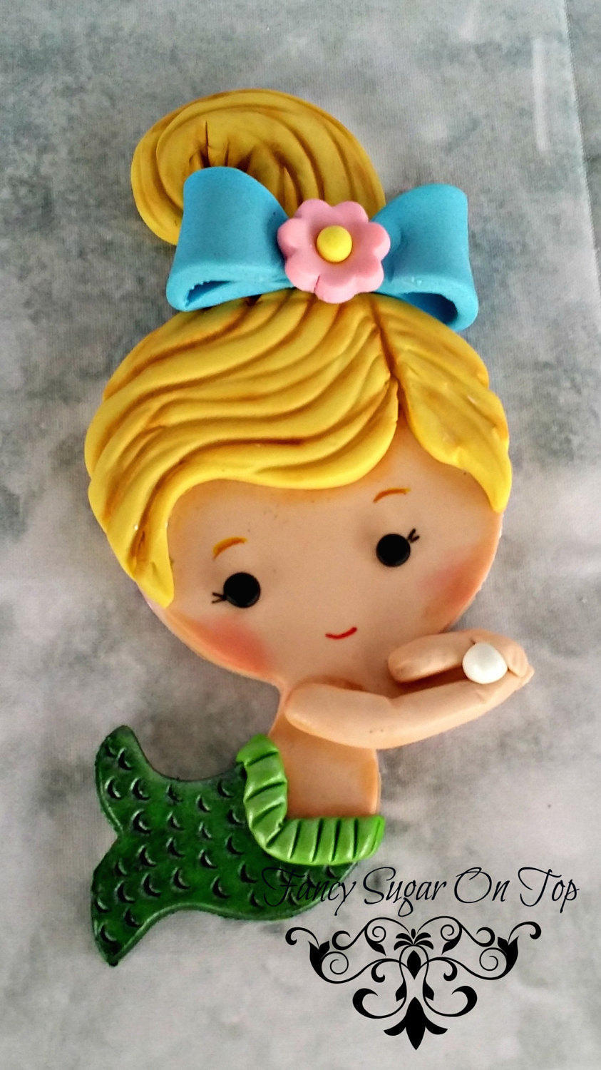 Mermaid Fondant Cake Topper Set | Etsy
