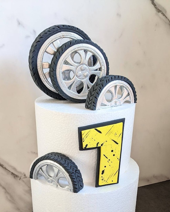 Fondant Race Car Tires Cake Topper - Etsy
