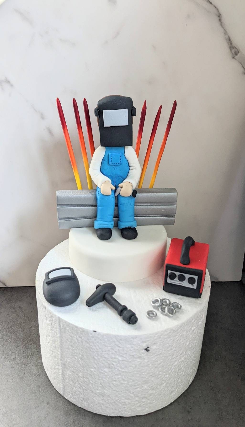 Fondant Welder Cake Topper - Etsy