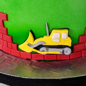 Fondant Construction Trucks Cake Topper Set - Etsy