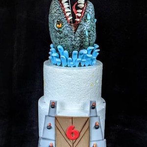 Mosasaurus Inspired Fondant Cake Topper - Etsy