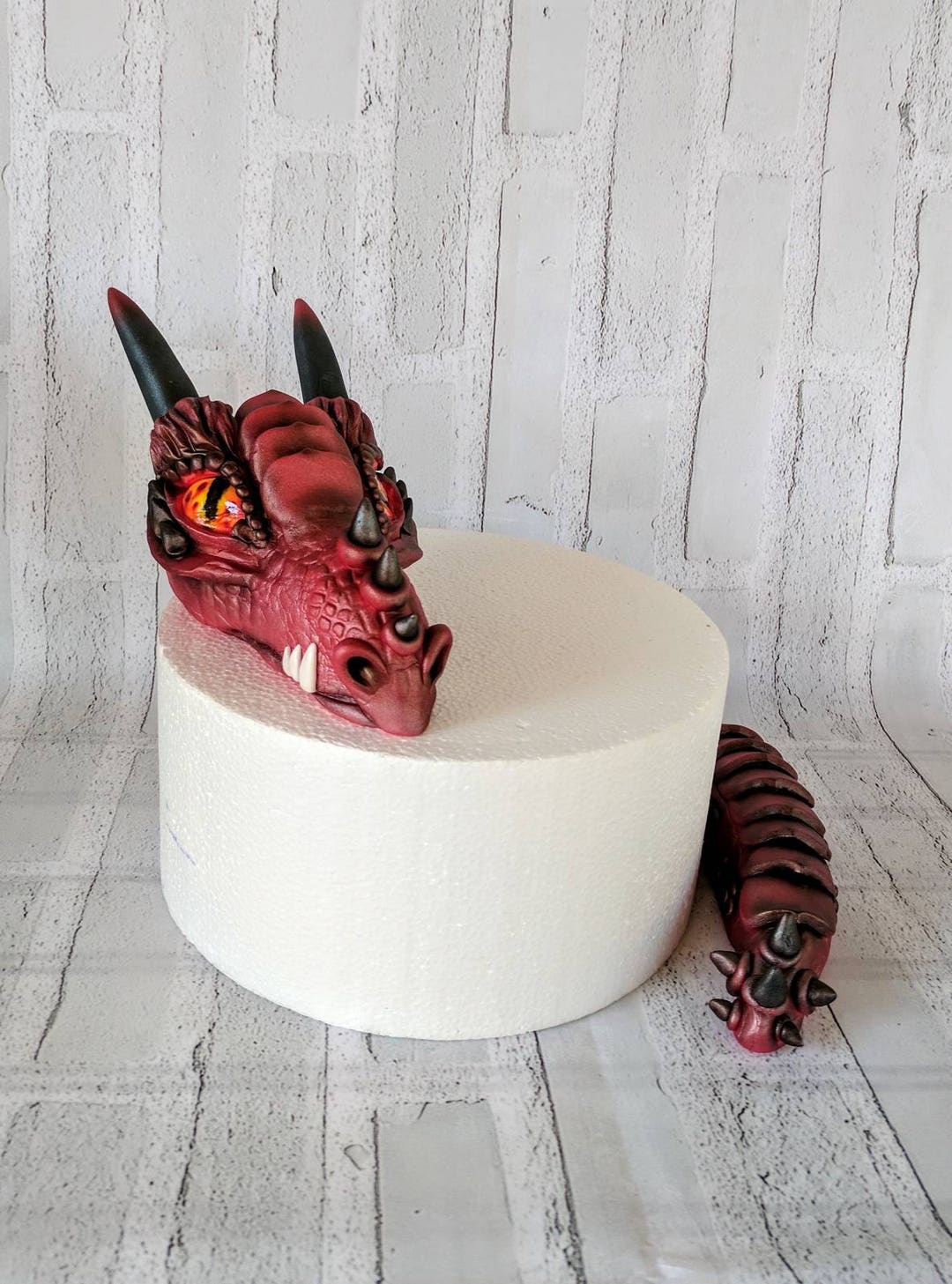 Fondant Dragon Cake Topper Edible Rice Krispie Cake Set - Etsy