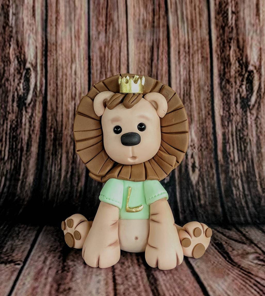 King of the Jungle Fondant Lion Cake Topper - Etsy