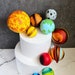 Fondant Solar System, Planets, Space Individual Cake Topper Set - Etsy