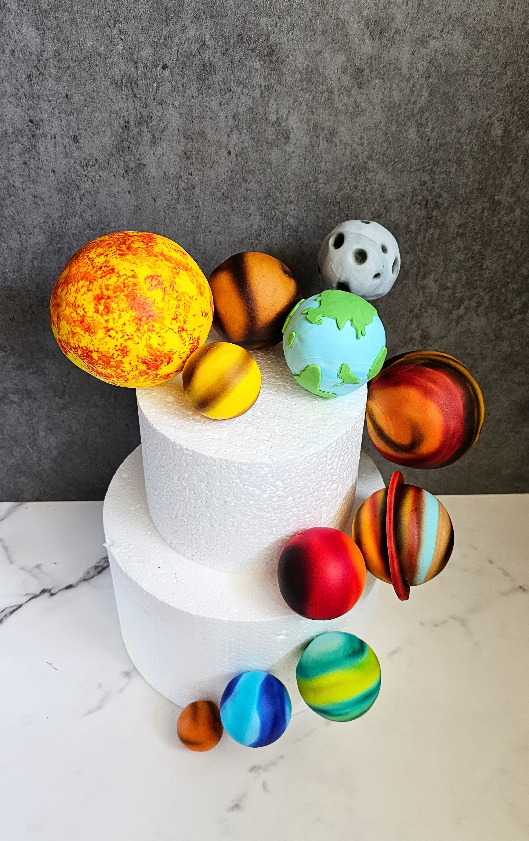 Fondant Solar System, Planets, Space Individual Cake Topper Set - Etsy
