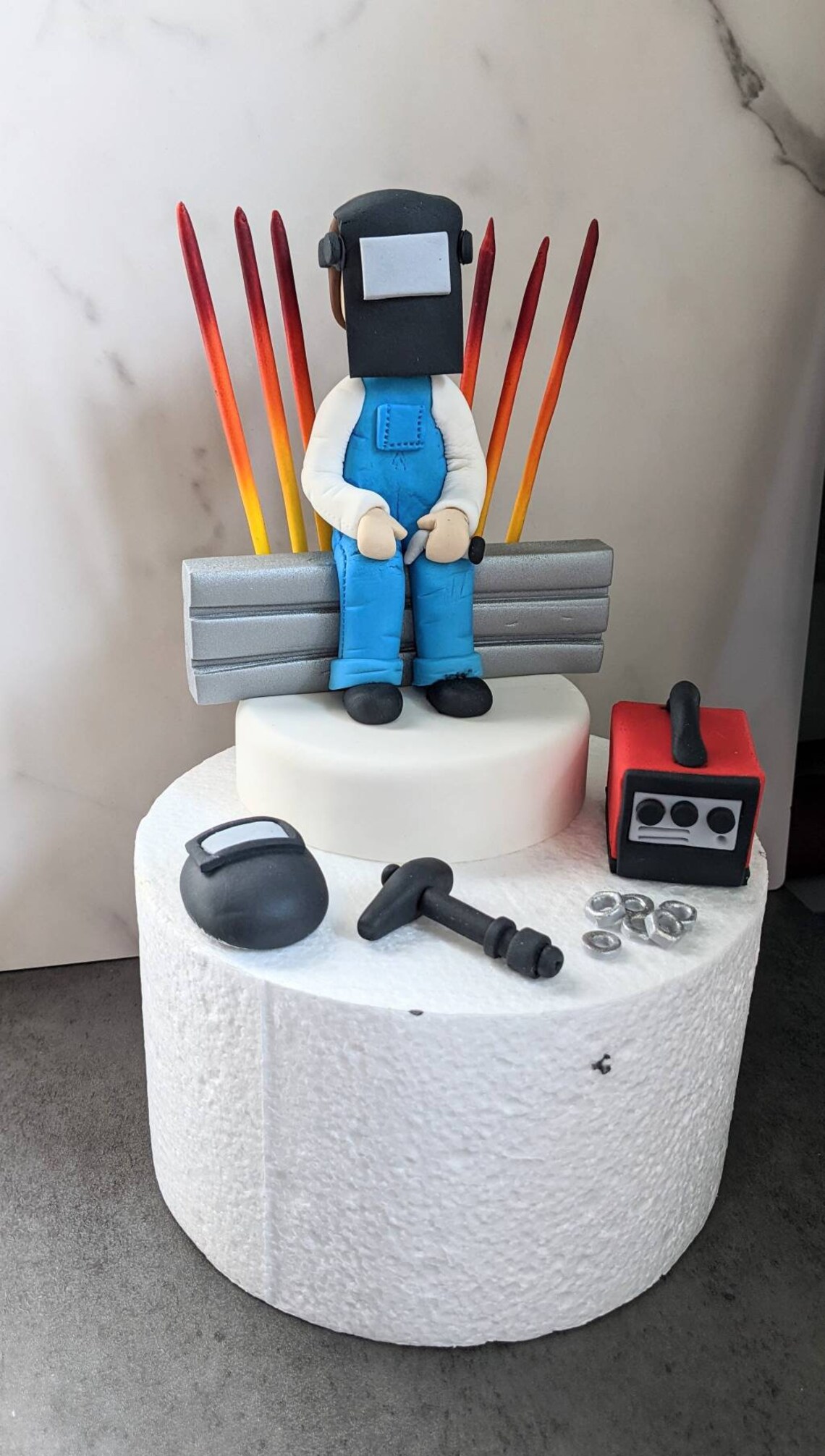 Fondant Welder Cake Topper - Etsy