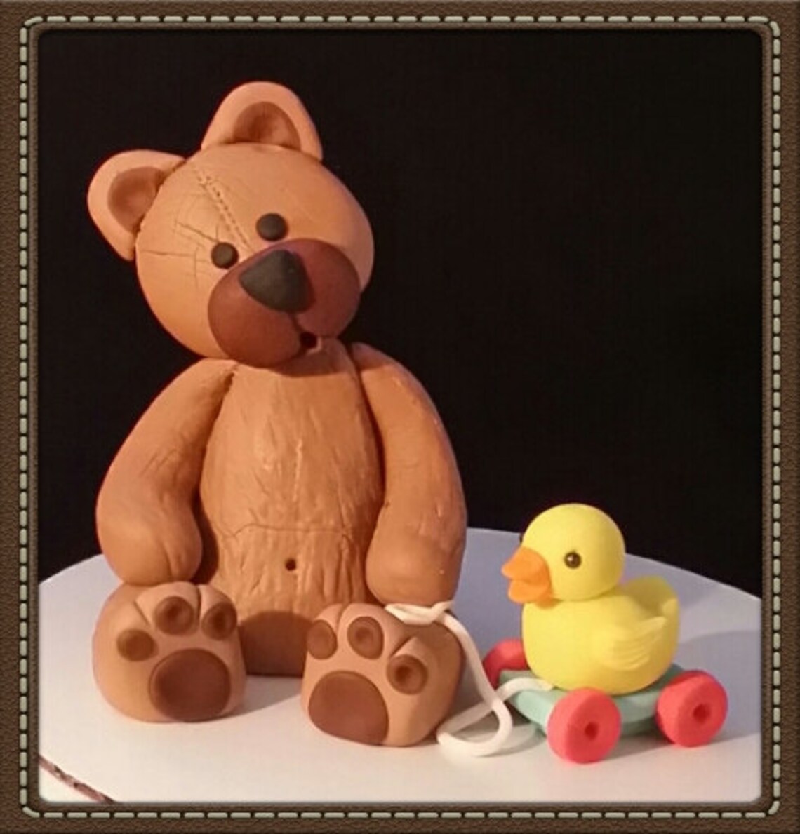 Fondant Bear Cake Topper - Etsy