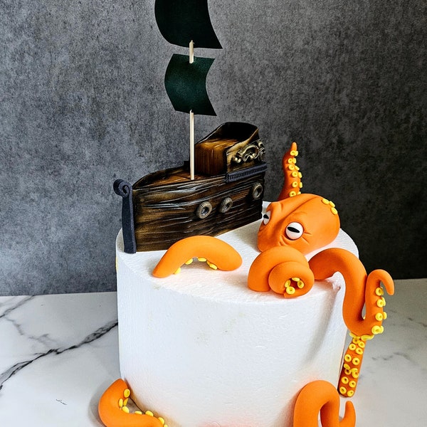 Ship Cake Topper - Etsy