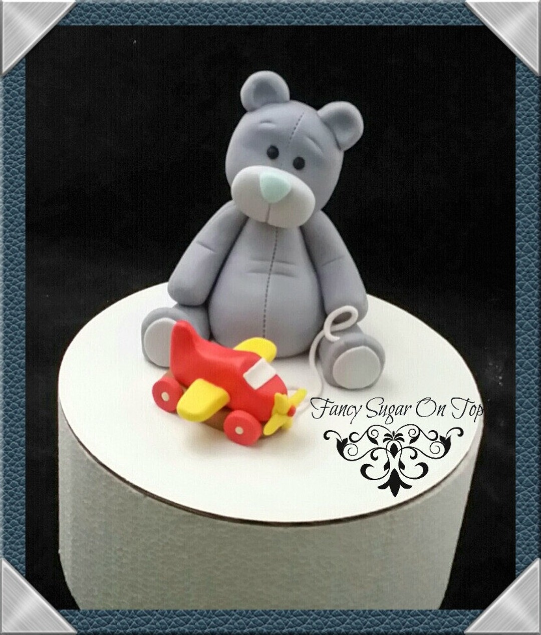 Fondant Teddy Bear Cake Topper - Etsy