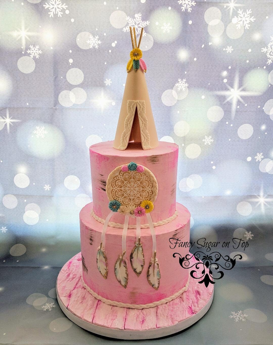 Fondant Boho Cake Topper Set - Etsy