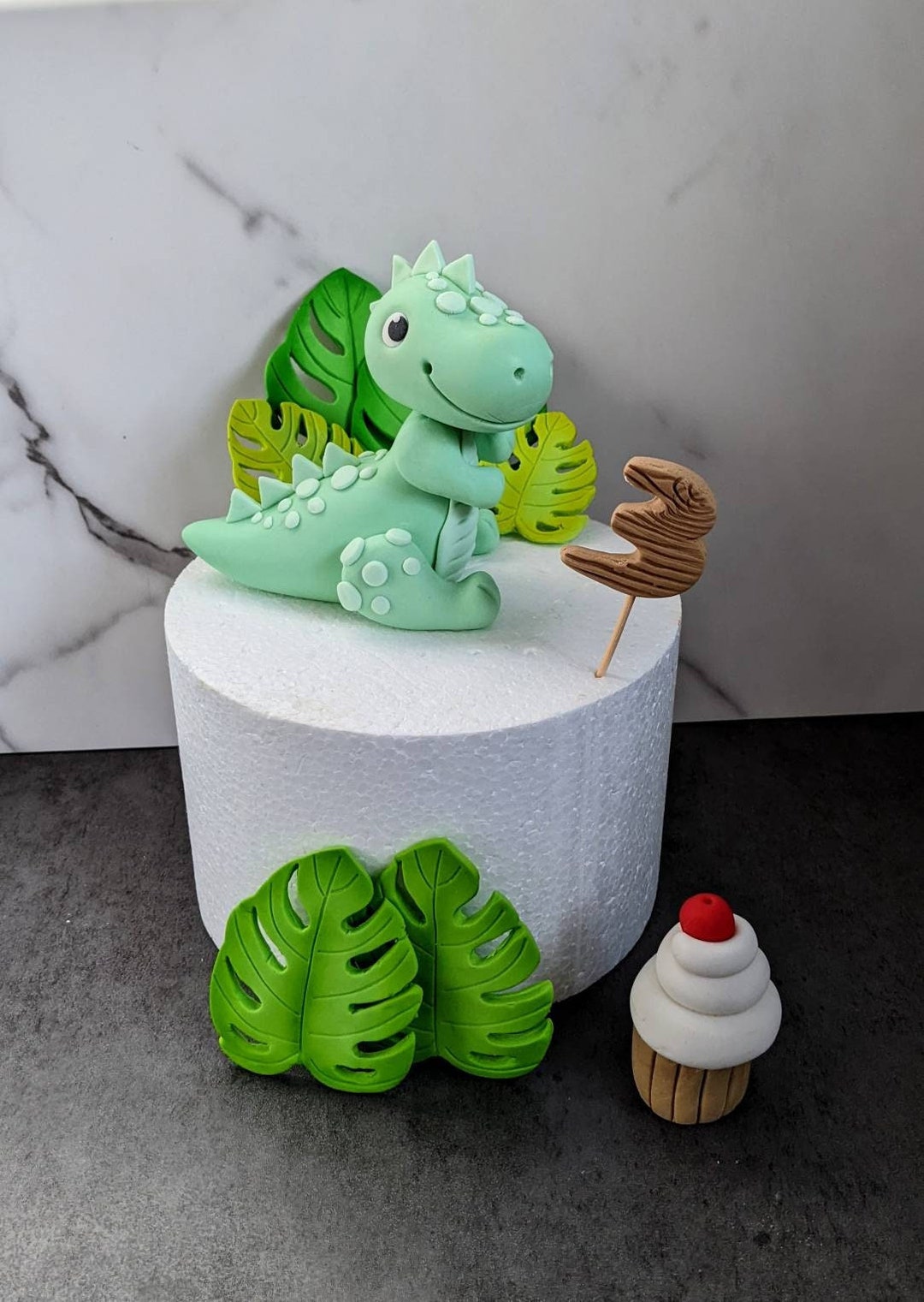 Little Dinosaur Fondant Cake Topper - Etsy