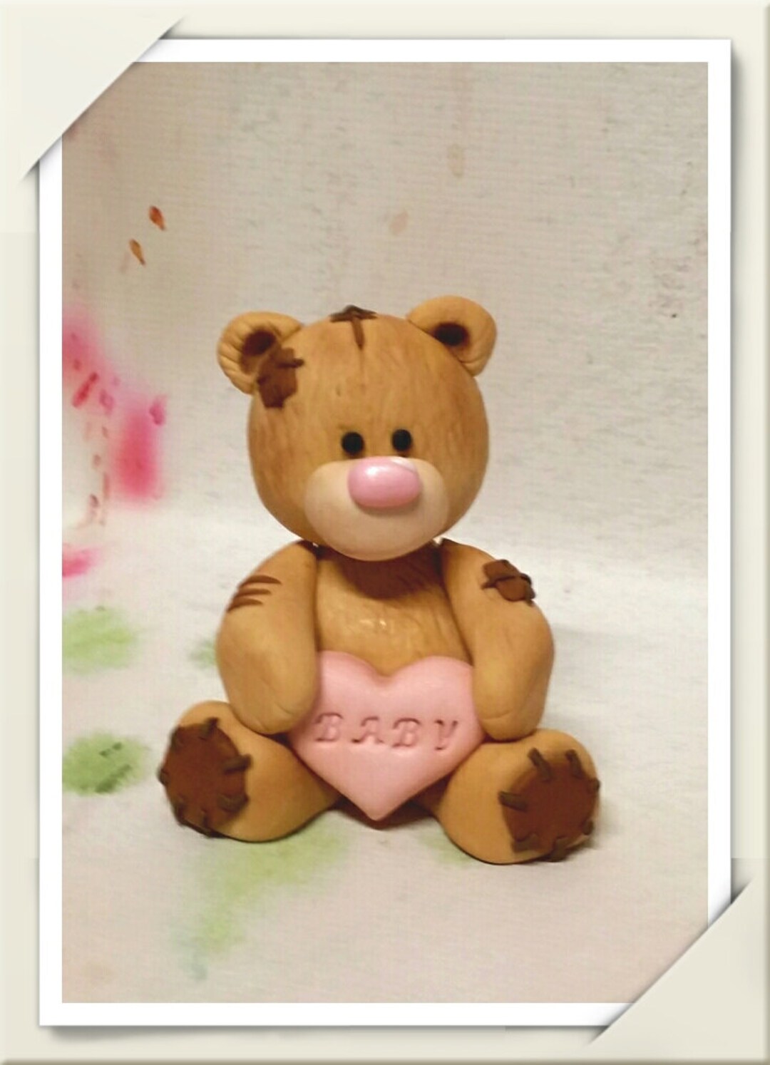 Fondant Baby Bear Cake Topper - Etsy