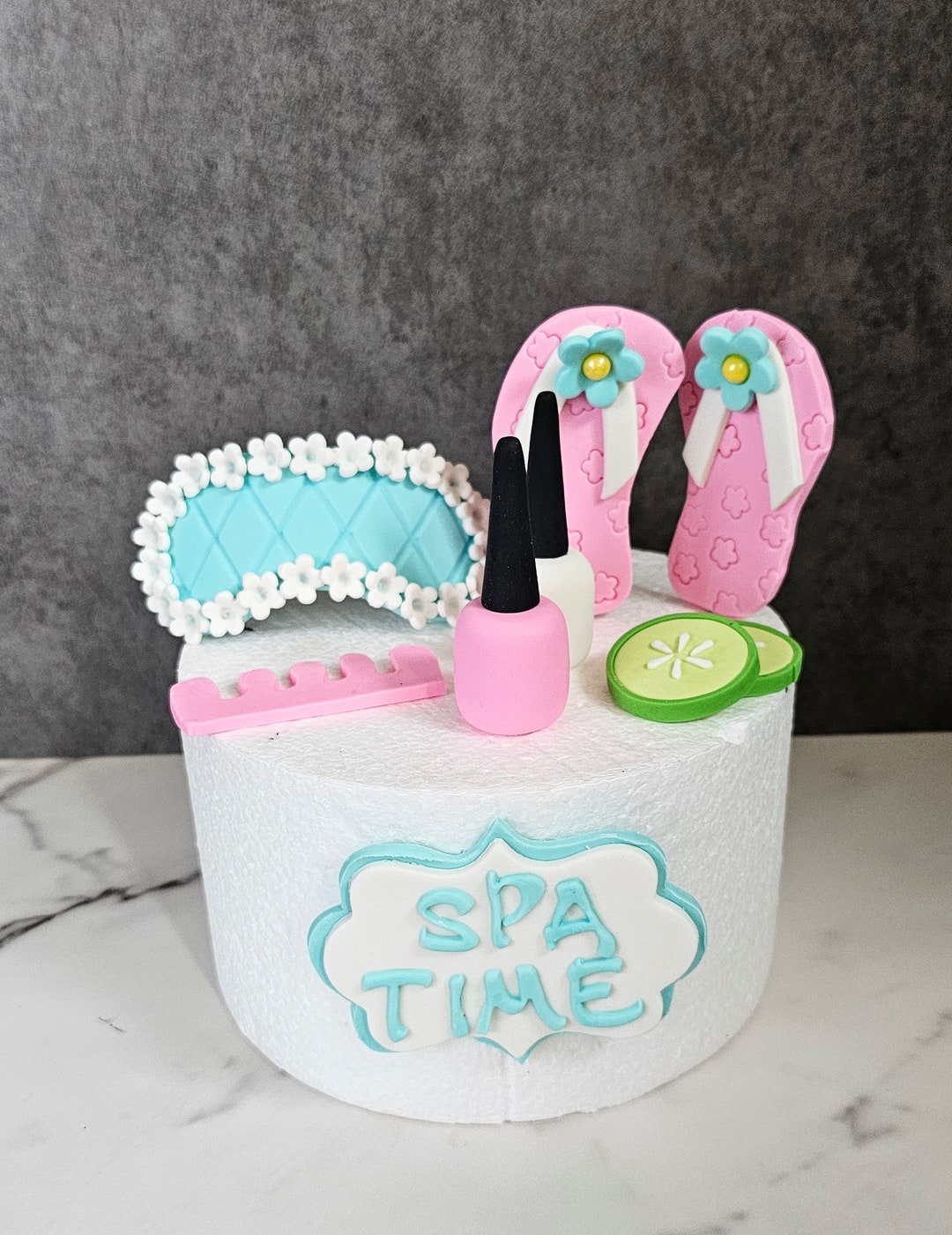 Fondant Spa Set Cake Topper - Etsy