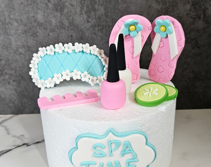 Fondant Spa Set Cake Topper - Etsy