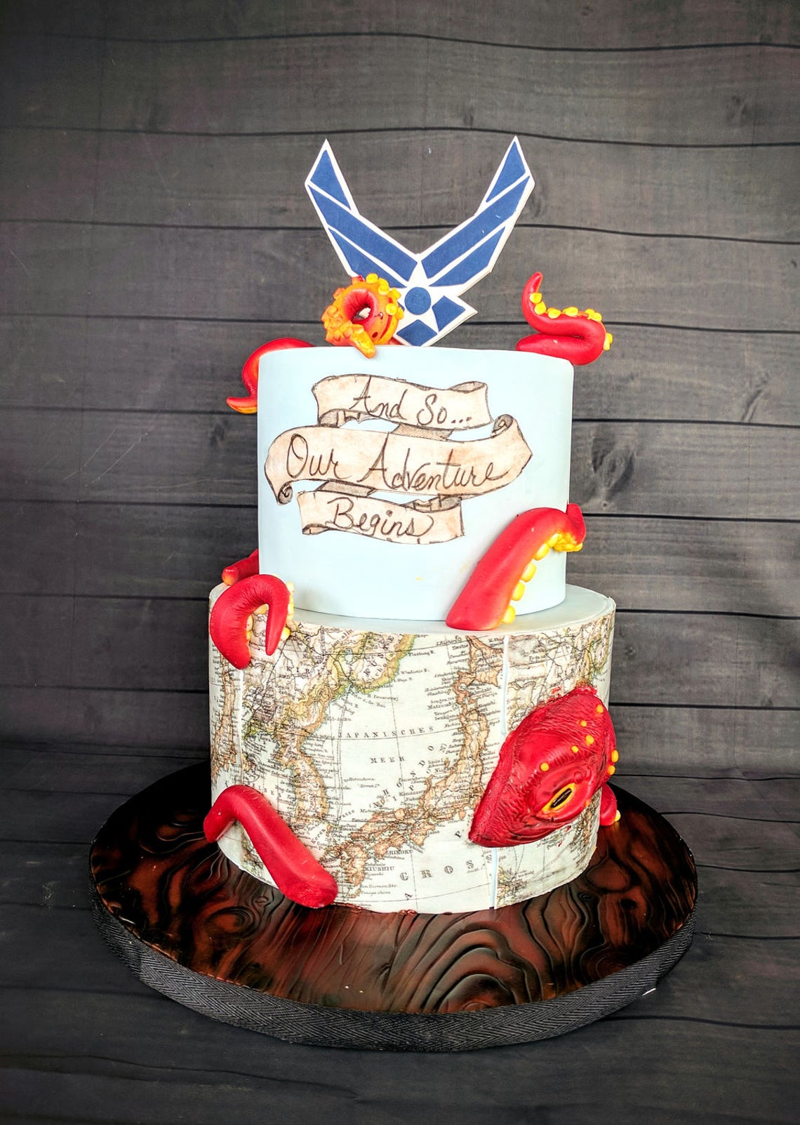 Fondant Octopus Cake Set/topper - Etsy