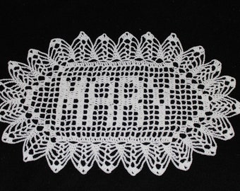 Custom Handmade Crocheted Name Doilies Gift Name Doily - Etsy