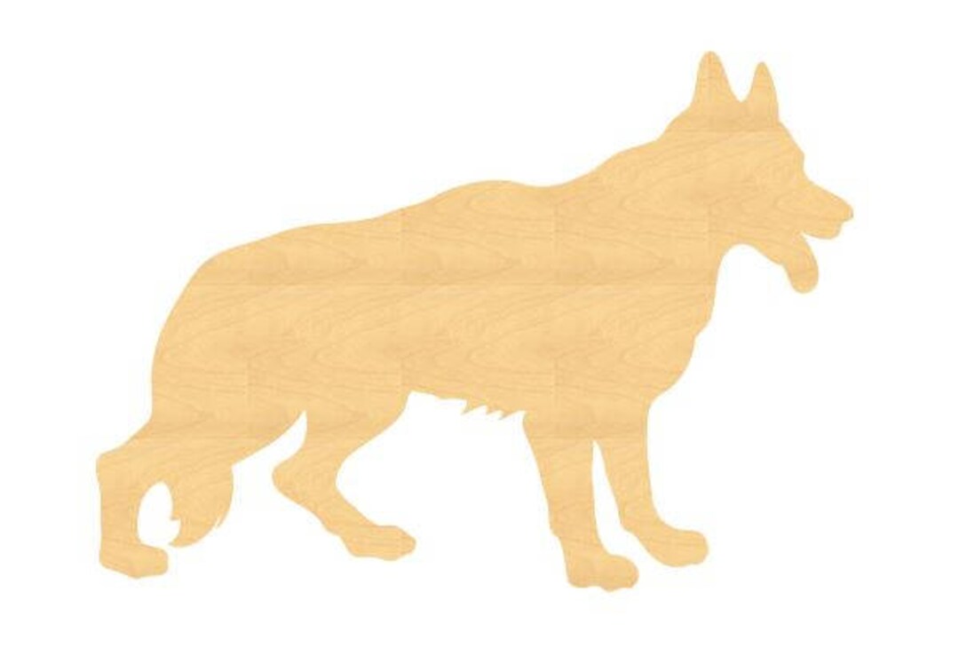 German Shepherd Wood Cutout Small Sizes up 12 Inches Wall Decor ...
